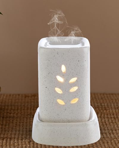 India Meets India Ceramic Aroma Electric Diffuser w/ 10 ML Lavender Oil ...