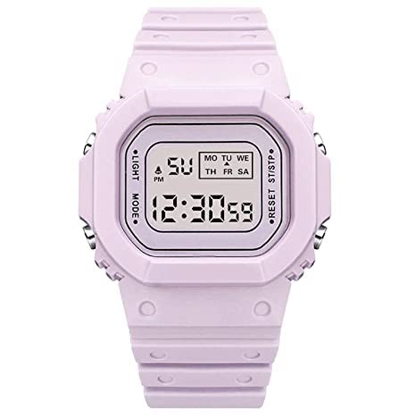 FROZIL Digital Pink Color Sports Multi Functional Square Dial Watch for ...