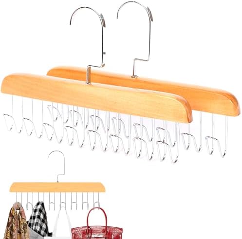 Belt Hanger for Wardrobe, 2 Pack Anti Slip Multifunctional Coat Hanger ...