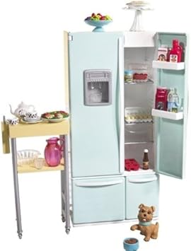 Amazon.com: Barbie Refrigerator & Cart Kitchen Playset : Toys & Games