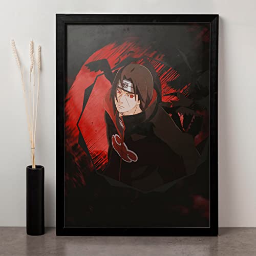 SoulAbiti Naruto Itachi Uchiha poster wall frame art (12-inches X 18 ...