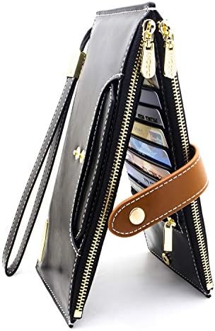 ANDOILT Wallets for Women Genuine Leather Wallet RFID Blocking Bifold ...