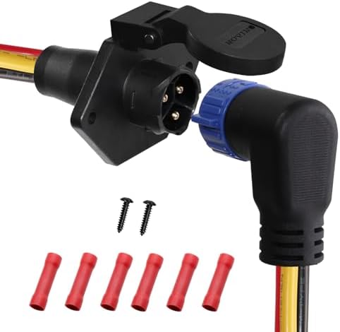 Amazon.com: Trolling Motor Plug and Receptacle,12V/24V/36V/48V 3-Wire 8 ...