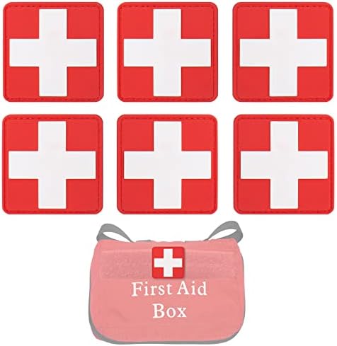 Amazon.com: 6 Pieces Medic Red Cross Patch with Hook, First Aid Morable ...