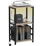 Amazon.com: YAKANJ End Table with Guitar Stand,Record Player Stand ...