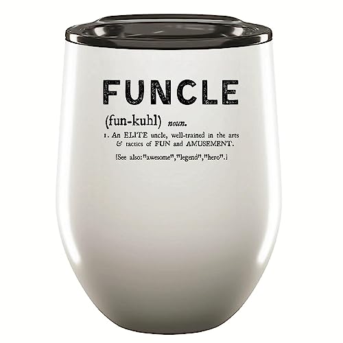 Amazon.com: Funcle Definition for Uncle Ideas 12oz Wine Tumbler Enamel ...