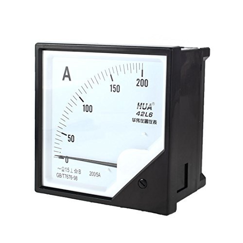 Alcoa Prime42L6 Model Square Ammeter Ampere Meter Gauge Black AC 0-200A ...