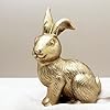 Amazon.com: QIAOIDEA Gold Bunny Figurine, Easter Decor, 6.75" Statue ...