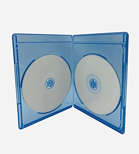 5 x Slim Double 6mm Spine CD DVD Blu Ray Disc Case – Allows you to ...