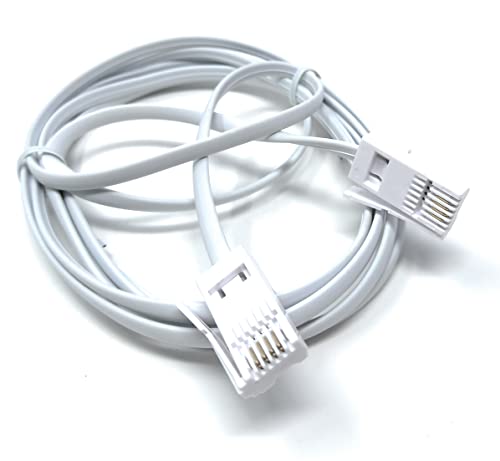 DRUT 2m BT to BT 4 Wire 431A Male to Male Plug Telephone Flat Cable ...