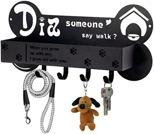 Amazon.com: Deveosa Dog Leash Holder for Wall Decorative - Black Bone ...