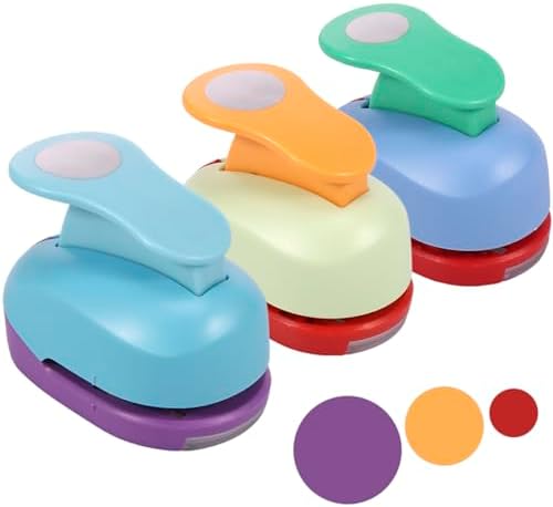 3 Pack Craft Circle Punch 2 Inch 1 Inch 5/8 Inch Paper Punchers with ...