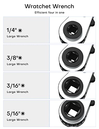Snapklik.com : HVAC Service Wrench, Refrigeration Wrench Set 3/8 5/16 3 ...