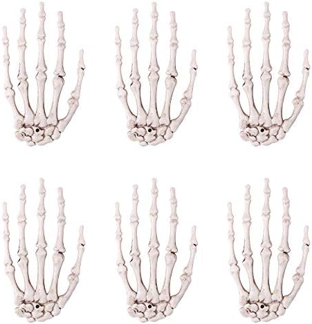Amazon.com: XONOR Halloween Skeleton Hands - Realistic Life Size ...