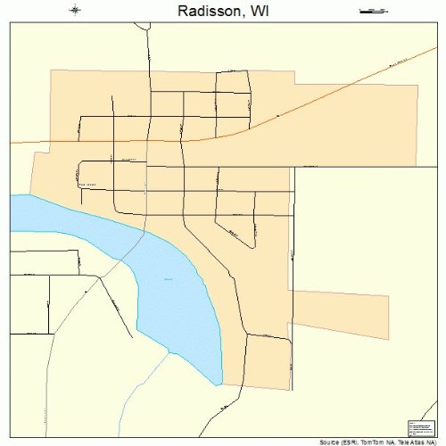 Amazon.com : Large Street & Road Map of Radisson, Wisconsin WI ...