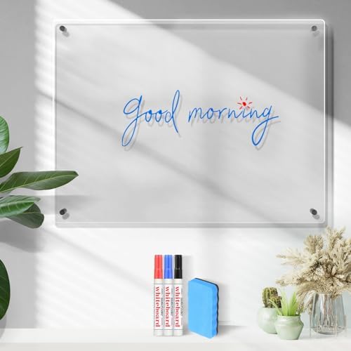 Amazon.com : Clear Acrylic Dry Erase Board for Wall,DICONSY Large ...