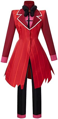 Amazon.com: Cos-Animefly Anime Hazbin Hotel Alastor Cosplay Costume Red ...
