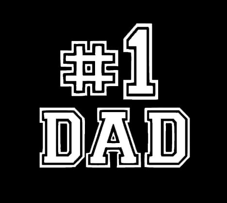 Amazon.com: #1 Number One Dad Decal Vinyl Sticker Makarios LLC |Cars ...