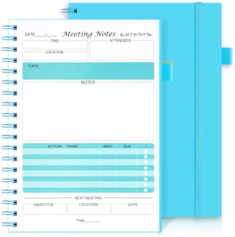 Amazon.com : B5 Meeting Notebook for Work, 70 Sheets/140 Pages Meeting ...