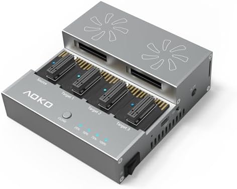 Amazon.com: AOKO M.2 NVMe SSD Cloner Duplicator with Cooling Fan, 4-Bay ...