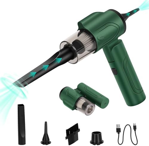 Amazon.com: TekkPerry Compressed Air Duster,Mini Vacuum Keyboard ...