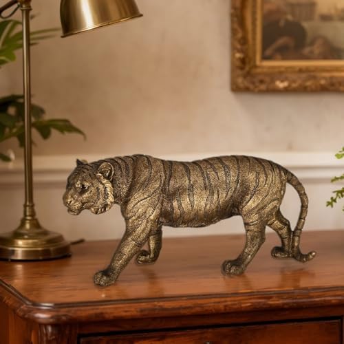 Amazon.com: Juliahestia Lifelike Tiger Statue Large Animal Figurines ...