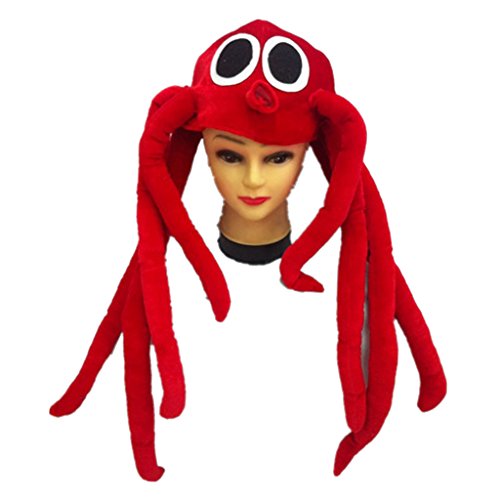 Segolike Funny Cute Ocean Sea Octopus Hat Headgear Adult Halloween ...