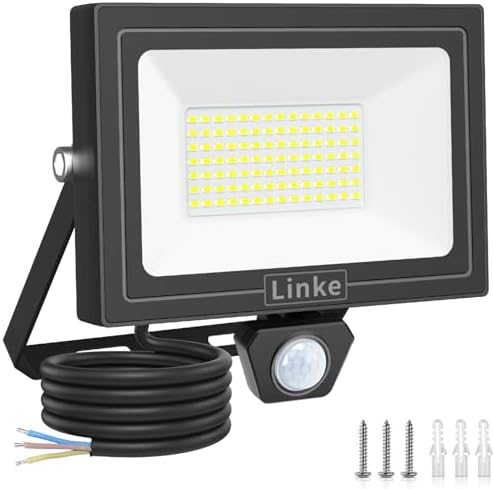 Linke 80W Security Lights Outdoor Motion Sensor, 7200 Lumen LED ...