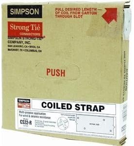 Amazon.com: Simpson Strong Tie CS22-R Coiled Strap by Simpson Strong ...