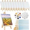 Amazon.com: 32Pcs Mini Canvas and Easel Set, FHDUSRYO 4x4 inch Mini ...