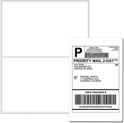 Snapklik.com : NefLaca 8.5 X 5.5 Half Sheet Shipping Labels For Laser ...