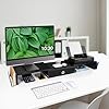 Amazon.com: Dual Monitor Stand Riser w/ Drawer & Metal Leg, Large ...