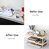 Amazon.com: Desktop Organizer Shelf，Adjustable 2-Tier Organizer Storage ...