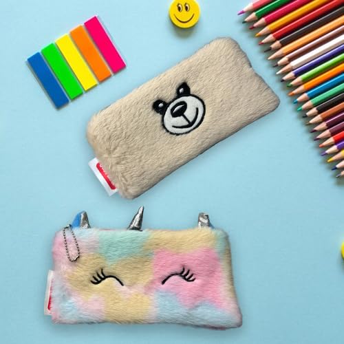 Buy ToyMagic Pencil Pouch Pack of 2|Large Capacity School Pencil Pouch ...