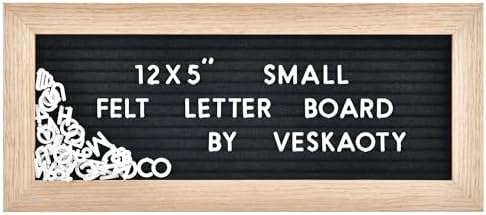 Small Felt Letter Board with 374 Letters, Numbers & Symbols - 12 x 5 ...