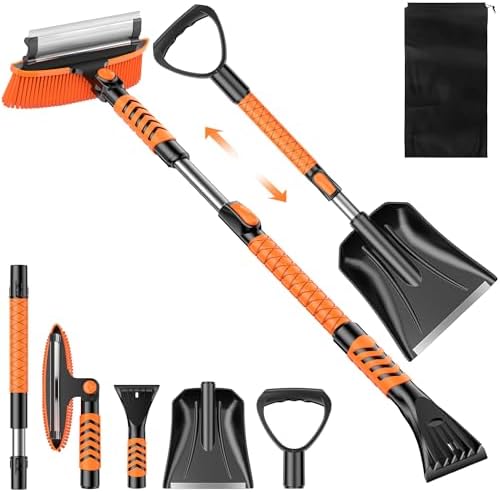 Amazon.com: Wikihhome 42" Ice Scraper and Extendable Snow Brush ...