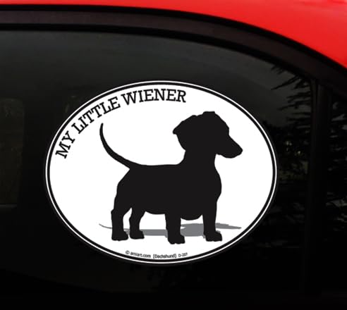 Amazon.com - DACHSHUND Dog Decal - AMIART® - MY LITTLE WIENER - I Love ...