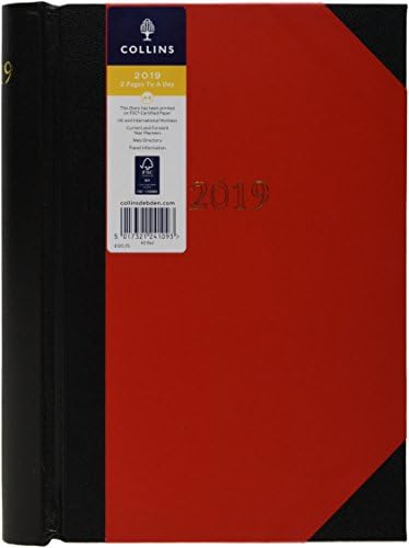 Collins 42-Red A4 Luxury 2019 Two Pages a Day Diary : Amazon.co.uk ...