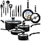 Amazon.com: SereneLife 20-Piece Blue Cookware and Knives Set - Includes ...