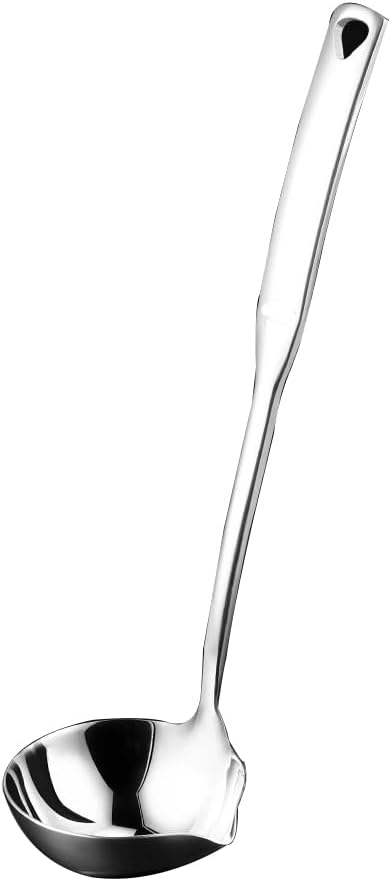 Amazon.com: Hvanam Kitchen Soup Ladle 304 Stainless Steel Punch Metal ...