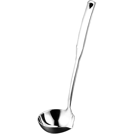 Amazon.com: ZDFQly Soup Ladle 304 Stainless Steel Heavy Ladle with Pour ...