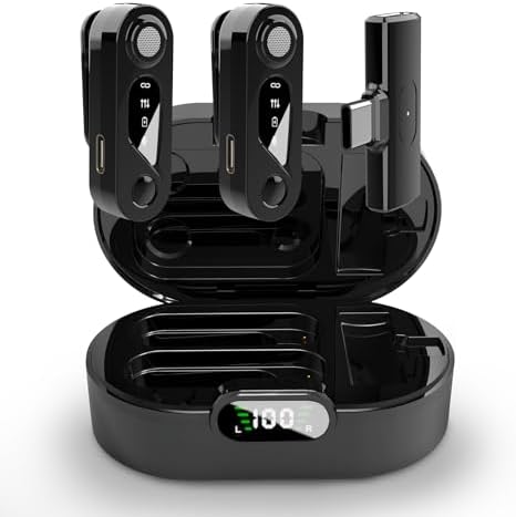 Amazon.com: MeloJungle S8 Pro Mini Lavalier Wireless Microphone for ...