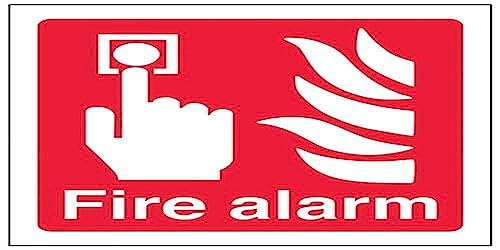 VSafety Fire Alarm Logo Sign – Square – 100mm x 100mm – 2mm Rigid ...