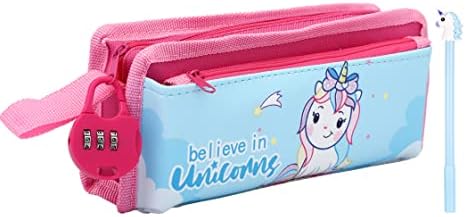 SHREE TECHNESH® Amazing Password Lock Unicorn Pencil Pouch for Girls ...