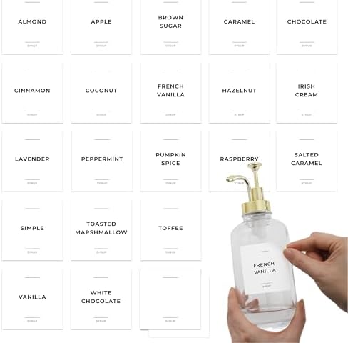 Amazon.com: 40PCS Coffee Syrup Labels for Coffee Bar, Coffee Station ...