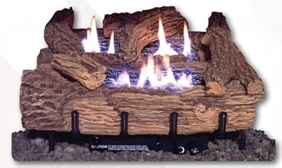 The Chimney Shop EverWarm Palmetto Oak 24-Inch Vent-Free 6-Piece Gas ...
