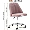 Amazon.com: Sweetcrispy Armless Office Chair Cute Desk Chair, Modern ...