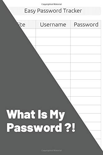 What Is My Password ?!: Journal And Logbook To Protect Usernames and ...