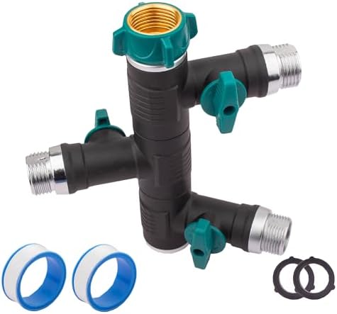 Amazon.com: HOSEFACT Garden Hose Splitter, 3 Way Heavy Duty Metal ...