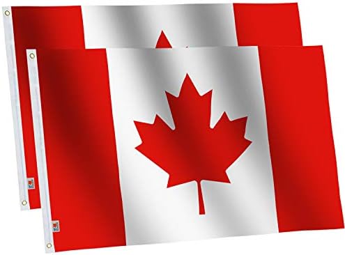 Rhungift 2 Pack 3' x 5' Canada FlagCanadian Flags Breeze Vivid Color ...